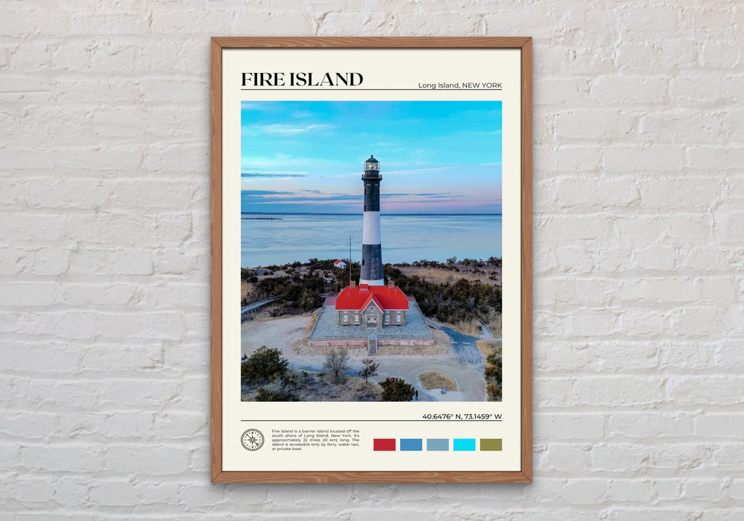 Real Photo, Fire Island Print, Fire Island Wall Art, Fire Island Poster ...