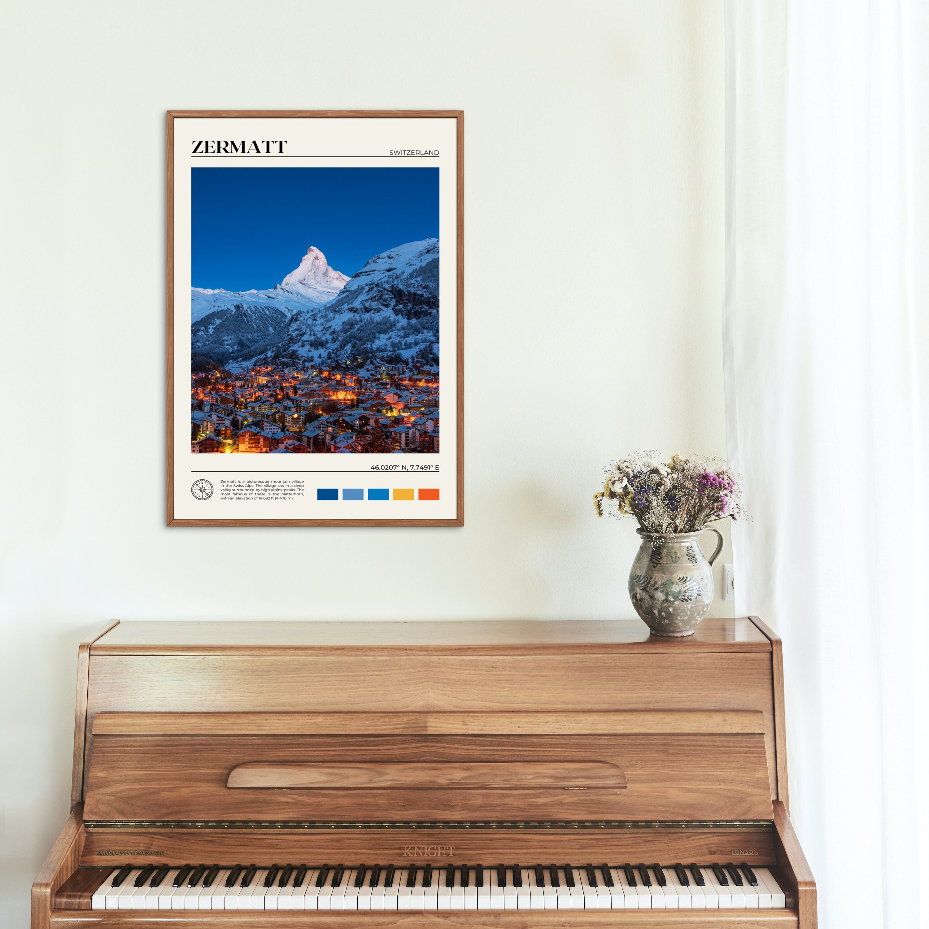 Real Photo, Zermatt Print, Zermatt Wall Art, Zermatt Poster, Zermatt ...