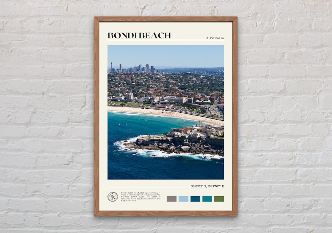 Real Photo, Bondi Beach Print, Bondi Beach Art, Bondi Beach Poster ...