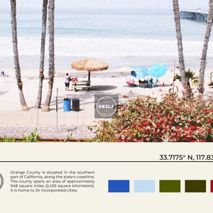 Digital Oil Paint Orange County Print Orange County Wall - Etsy