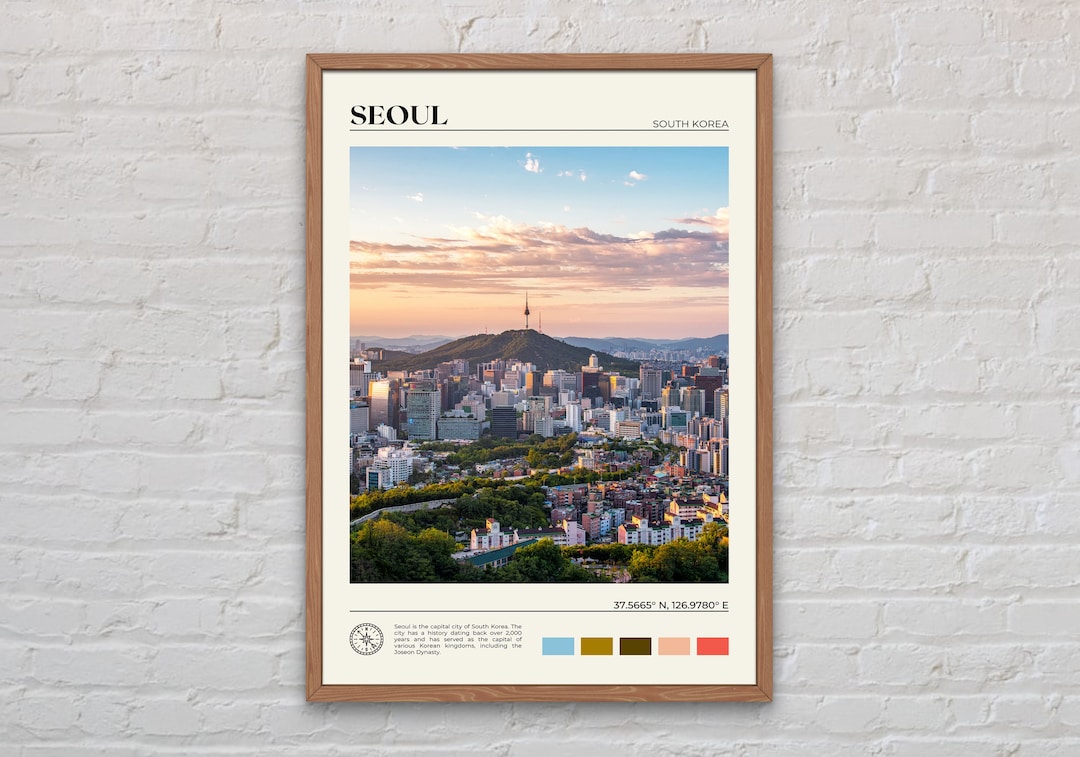 Real Photo, Seoul Print, Seoul Wall Art, Seoul Poster, Seoul Photo ...