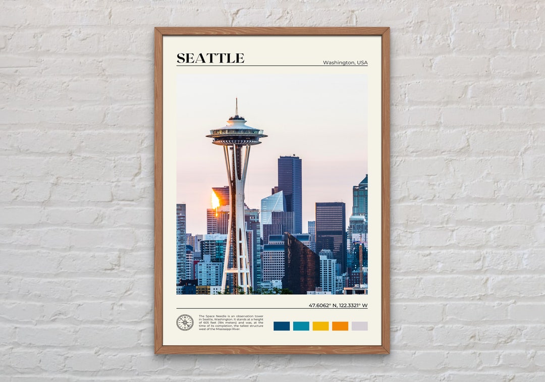 Real Photo, Seattle Print, Seattle Wall Art, Seattle Poster, Seattle ...