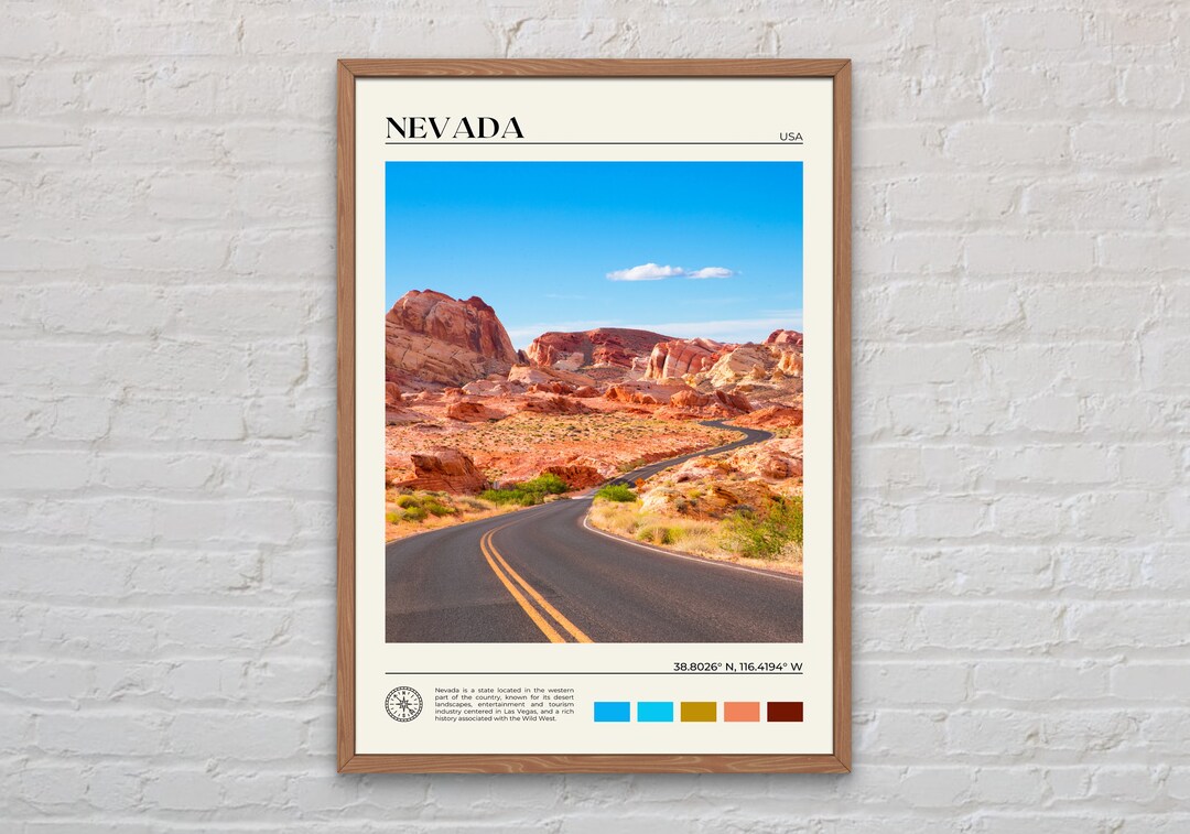 Real Photo, Nevada Print, Nevada Wall Art, Nevada Poster, Nevada Photo ...