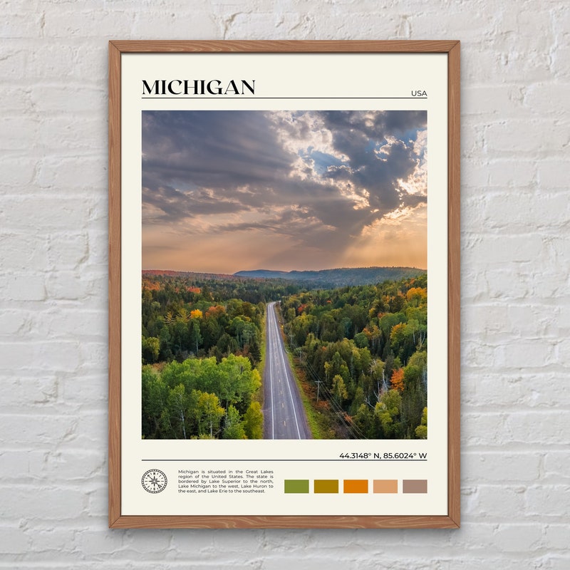 Michigan Poster - Etsy