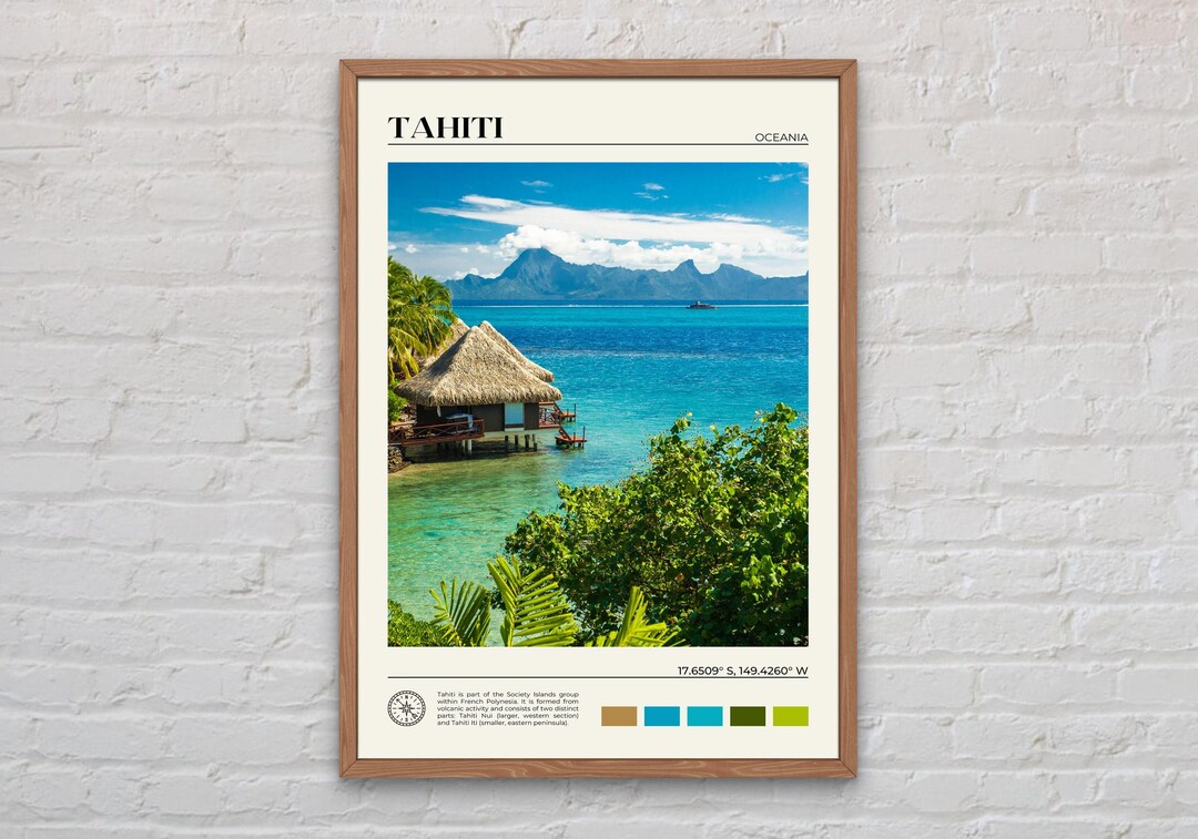 Real Photo, Tahiti Print, Tahiti Wall Art, Tahiti Poster, Tahiti Photo ...