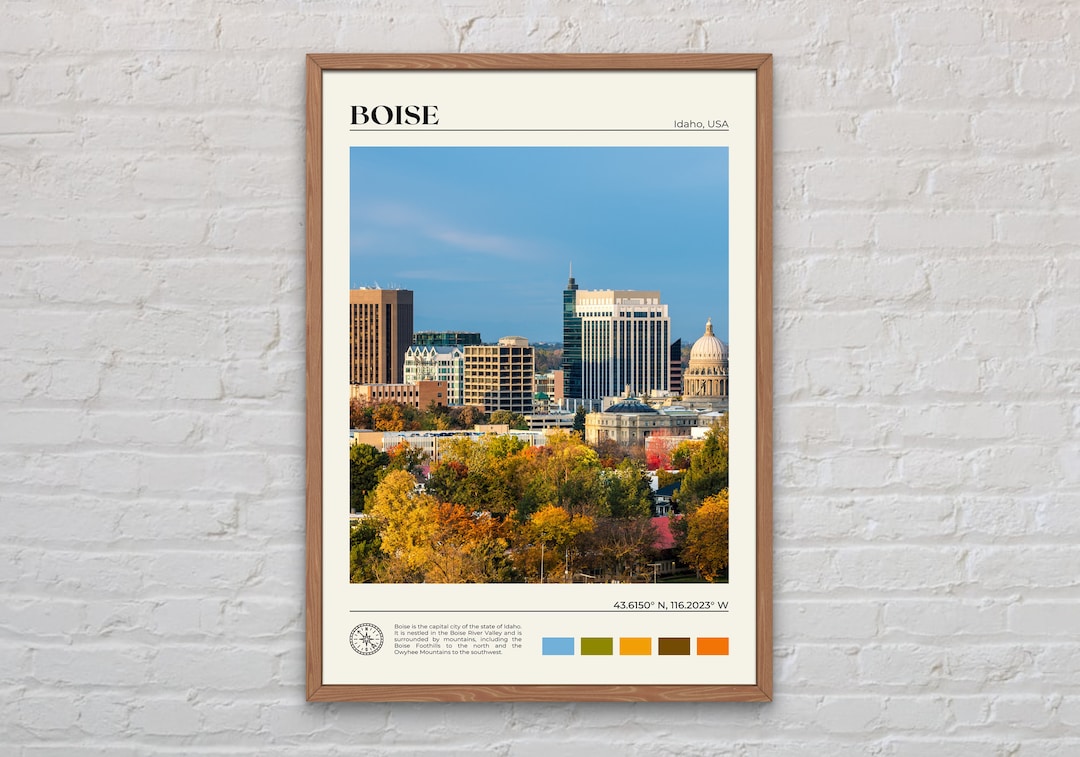 Real Photo, Boise Print, Boise Wall Art, Boise Poster, Boise Photo ...