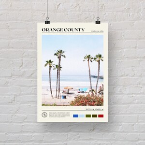 Digital Oil Paint Orange County Print Orange County Wall - Etsy
