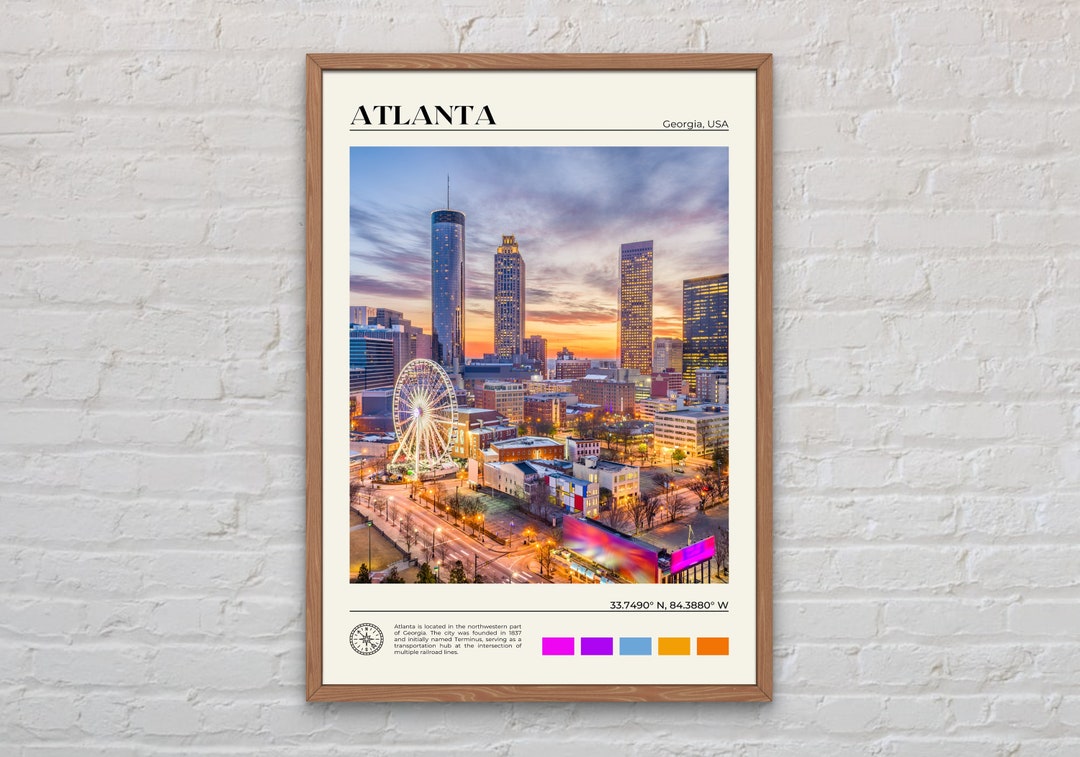 Real Photo, Atlanta Print, Atlanta Wall Art, Atlanta Poster, Atlanta ...