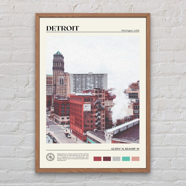 Detroit Poster - Etsy