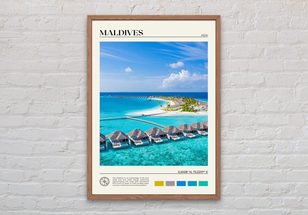 Real Photo, Maldives Print, Maldives Wall Art, Maldives Poster ...