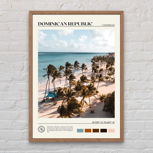 Dominican Republic Travel Poster Home Decor Wall Sizes - Etsy