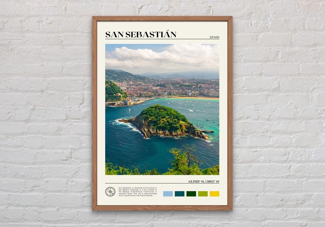 Real Photo, San Sebastián Print, San Sebastián Wall Art, San Sebastián ...