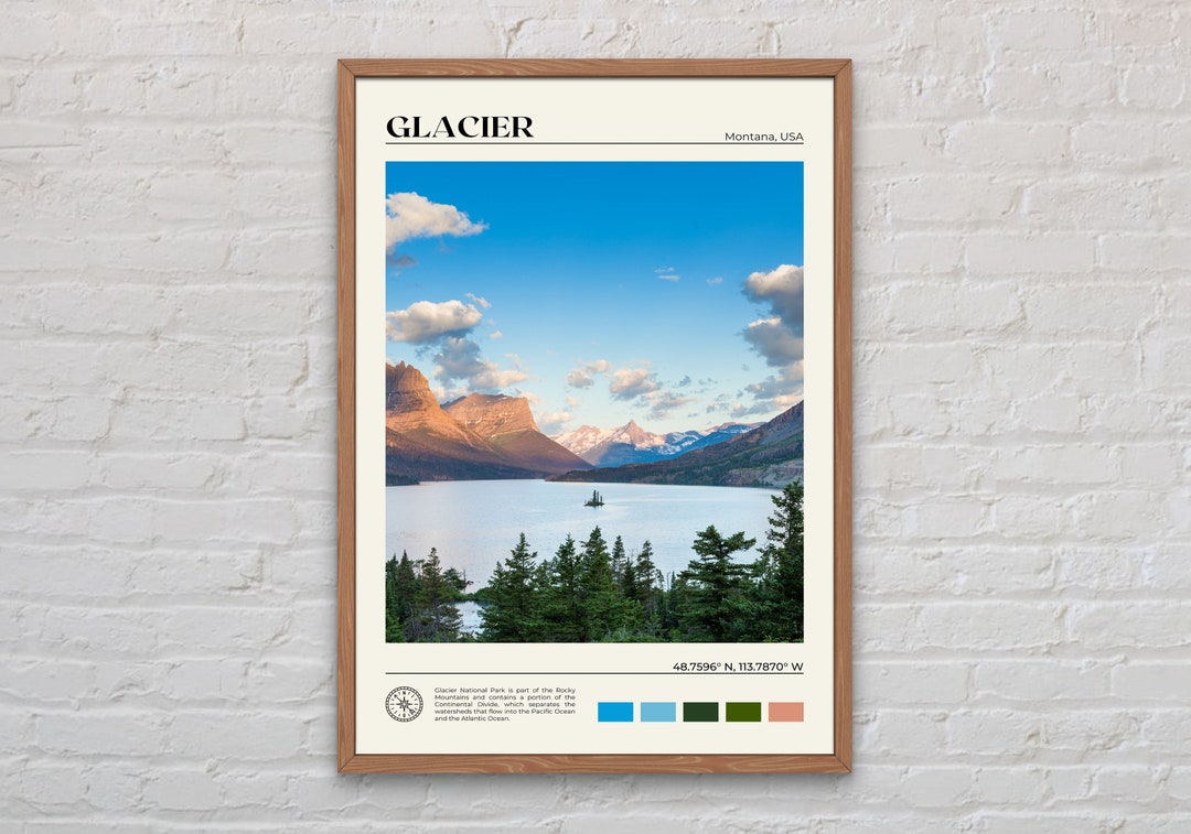 Real Photo, Glacier National Park Print, Glacier Wall Art, Glacier ...