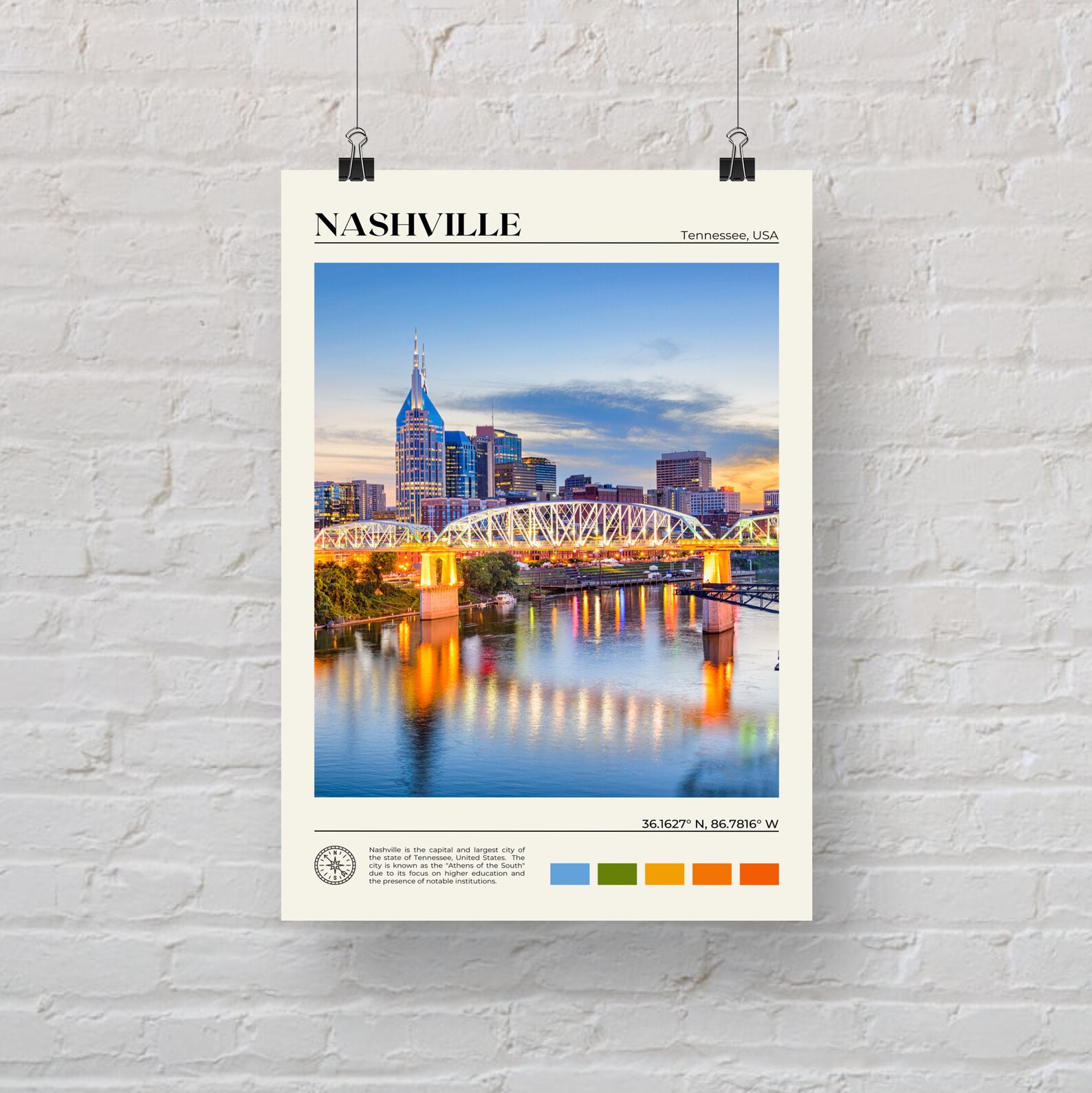 Real Photo, Nashville Print, Nashville Wall Art, Nashville Poster ...