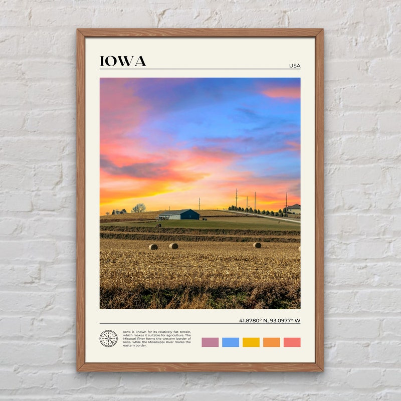 Iowa Print - Etsy