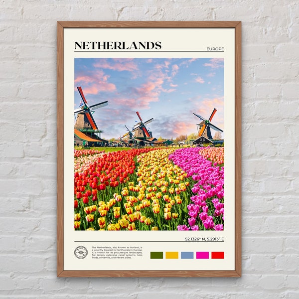 Netherlands Poster Art - Etsy