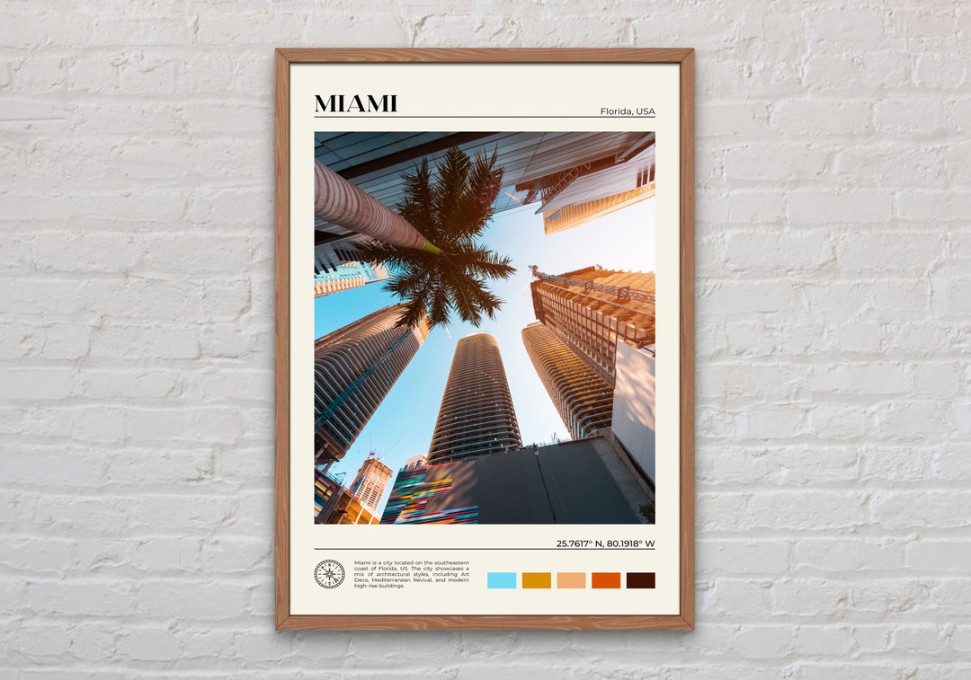 Real Photo, Miami Print, Miami Wall Art, Miami Poster, Miami Photo ...