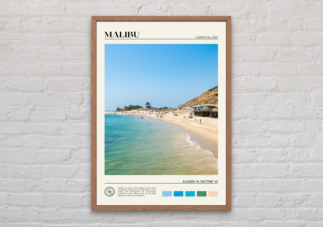 Real Photo, Malibu Print, Malibu Wall Art, Malibu Poster, Malibu Photo ...