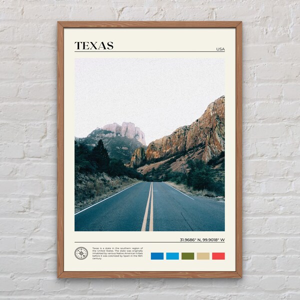 Texas Poster - Etsy