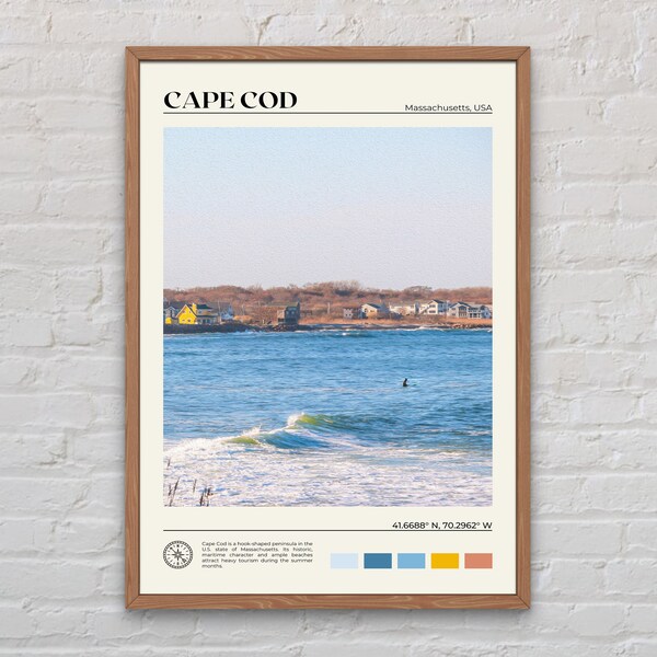 Cape Cod Map Poster - Etsy