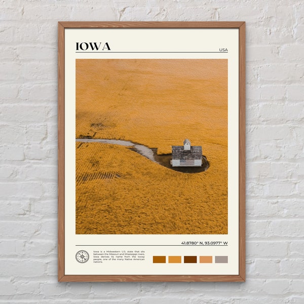 Iowa Poster - Etsy
