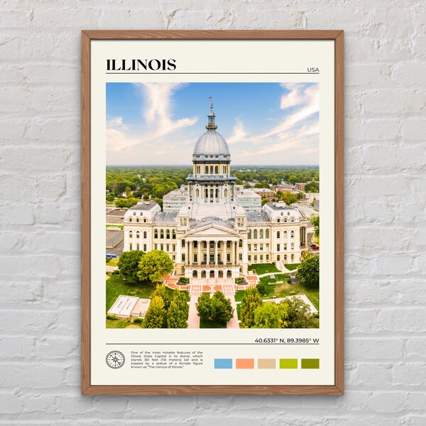 Illinois Poster - Etsy