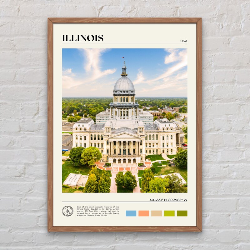 Illinois Poster - Etsy