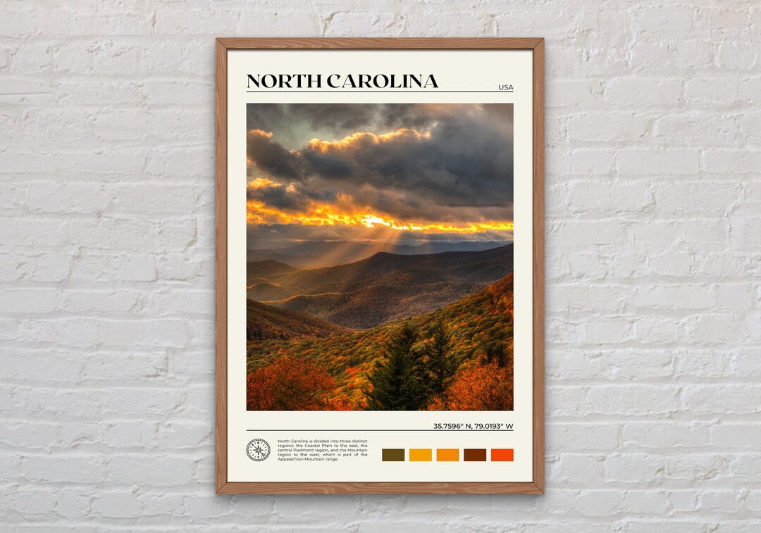 Real Photo, North Carolina Print, North Carolina Wall Art, North ...