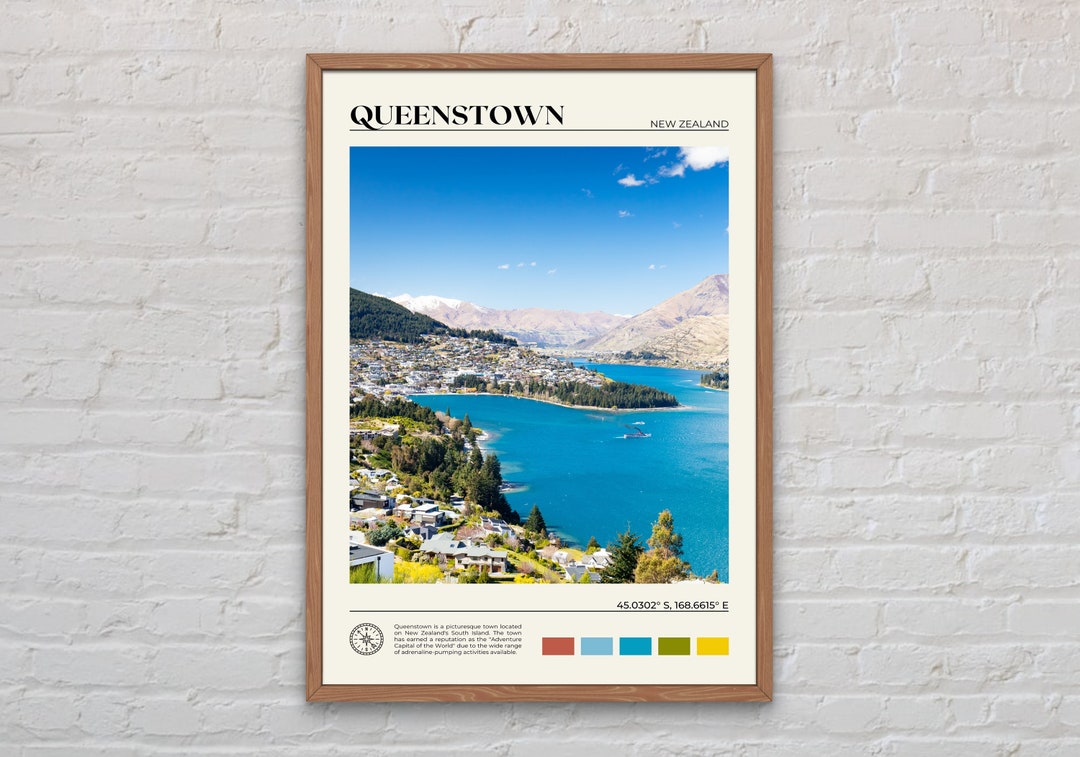 Real Photo, Queenstown Print, Queenstown Art, Queenstown Poster ...