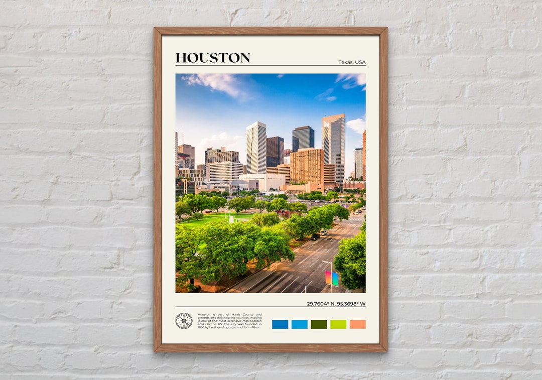 Real Photo, Houston Print, Houston Wall Art, Houston Poster, Houston ...