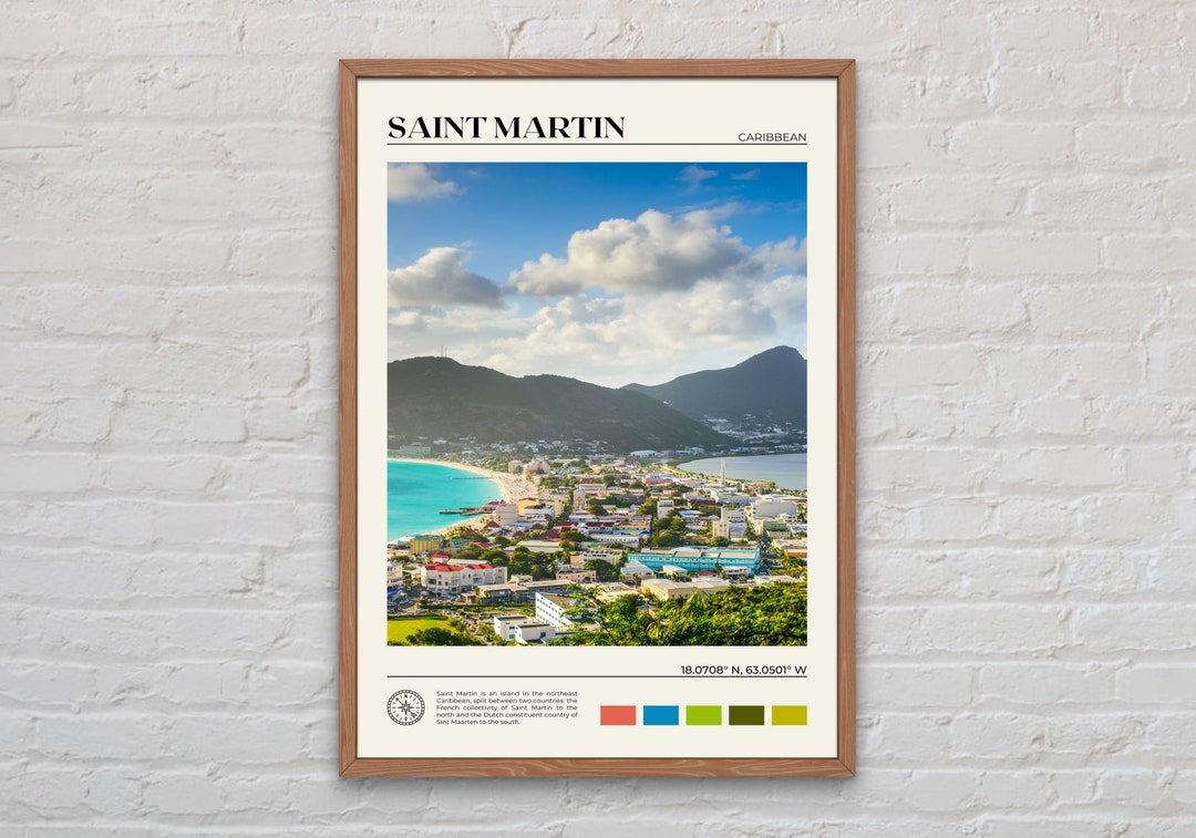 Vraie photo, impression Saint-Martin, art mural Saint-Martin, affiche ...