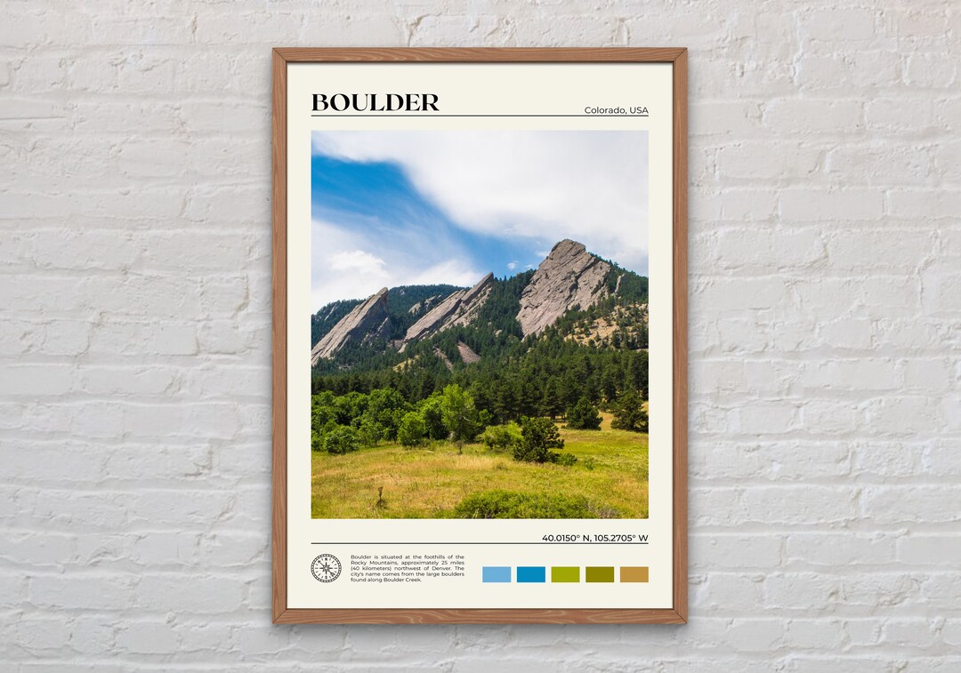 Real Photo, Boulder Print, Boulder Wall Art, Boulder Poster, Boulder ...