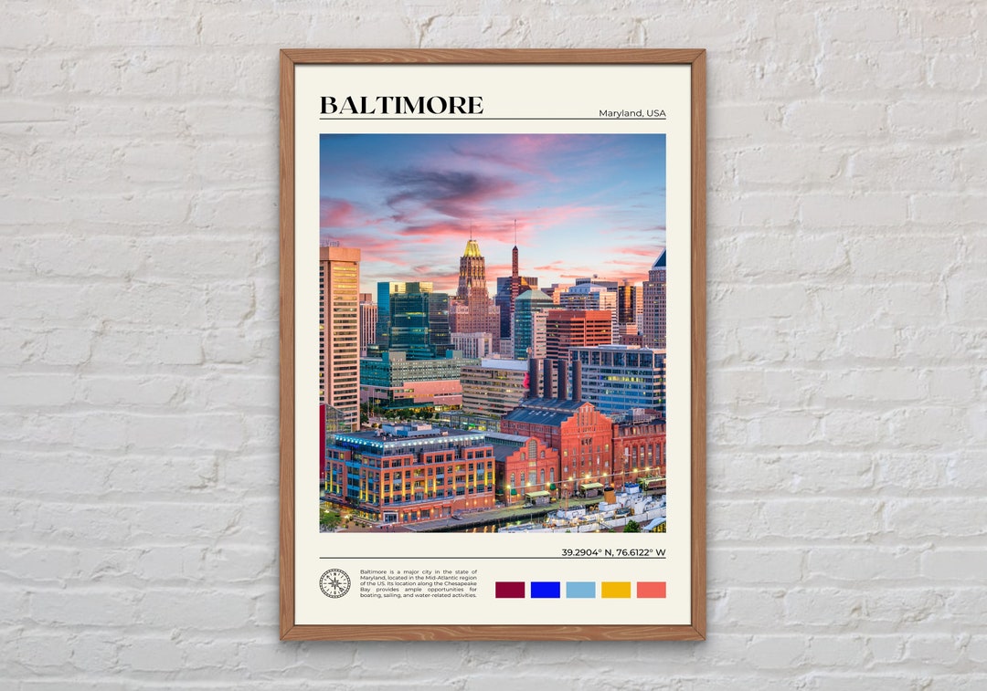 Real Photo, Baltimore Print, Baltimore Wall Art, Baltimore Poster ...