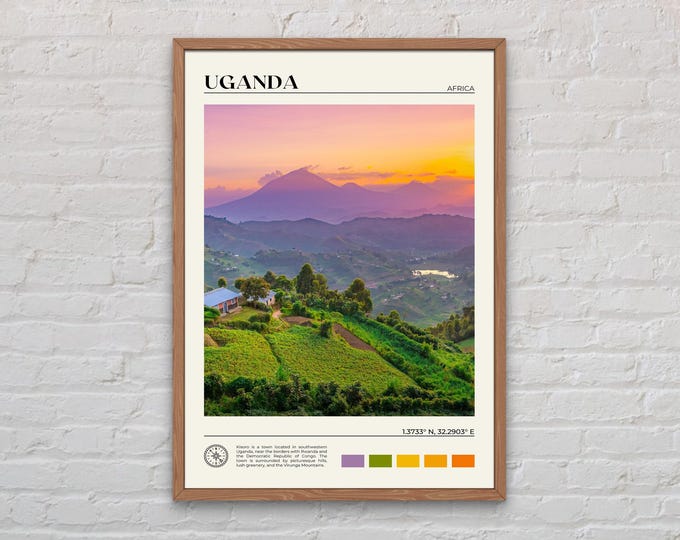 Uganda - Vintage Travel Poster - Etsy Canada