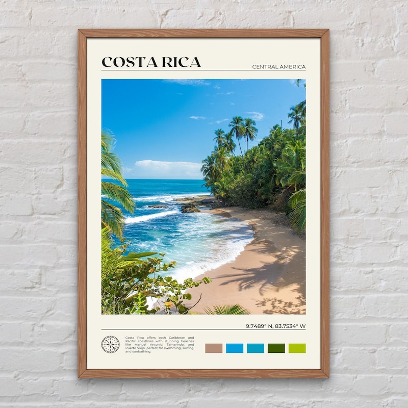 Costa Rica Poster - Etsy
