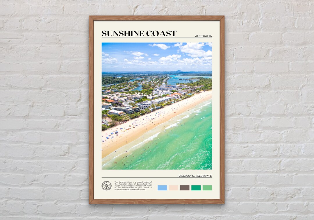 Real Photo, Sunshine Coast Print, Sunshine Coast Wall Art, Sunshine ...