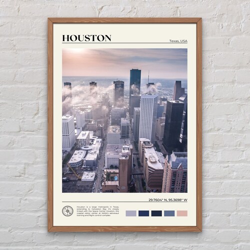 Houston Texas Print Wall Art - Etsy