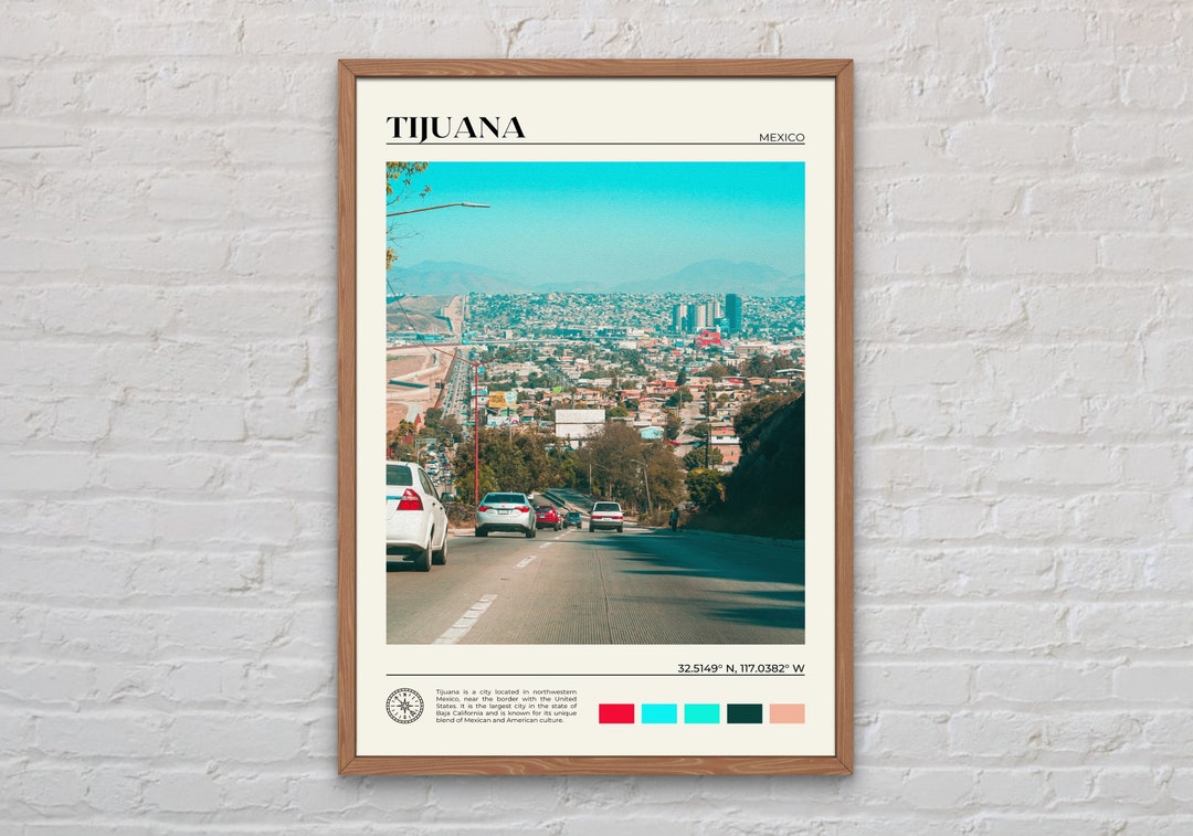 Digital Oil Paint Tijuana Print Tijuana Wall Art Tijuana - Etsy