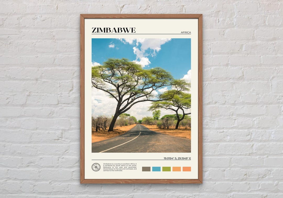 Real Photo, Zimbabwe Print, Zimbabwe Wall Art, Zimbabwe Poster ...