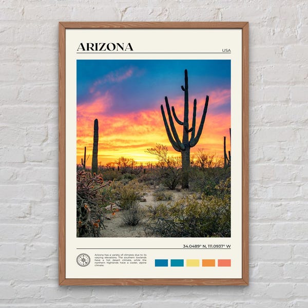 Arizona Poster - Etsy