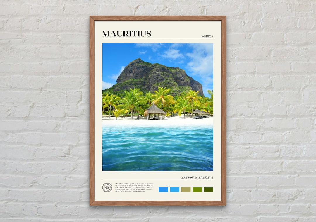 Real Photo, Mauritius Print, Mauritius Wall Art, Mauritius Poster ...