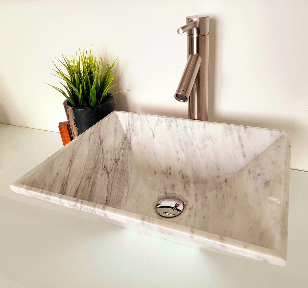 Dreamstone Natural Stone Bath Sink Handmade White Marble Onyx Stone ...