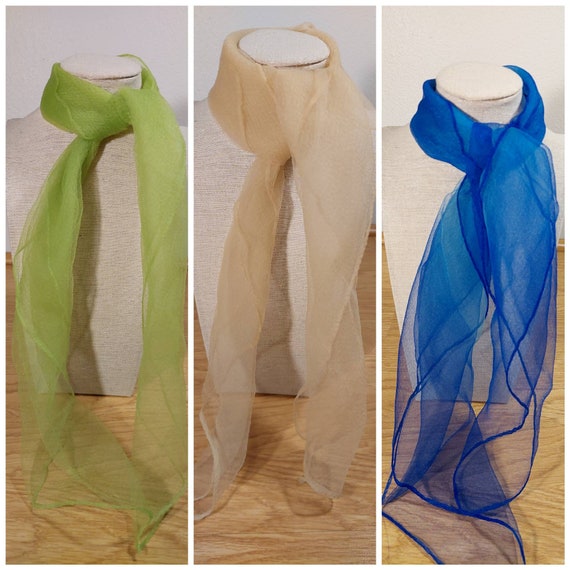Vintage Scarves Set, 50s Chiffon Scarf (3), Pinup Sc… - Gem