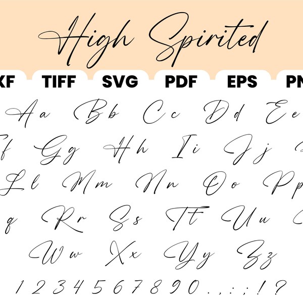 Font With Tails - Etsy