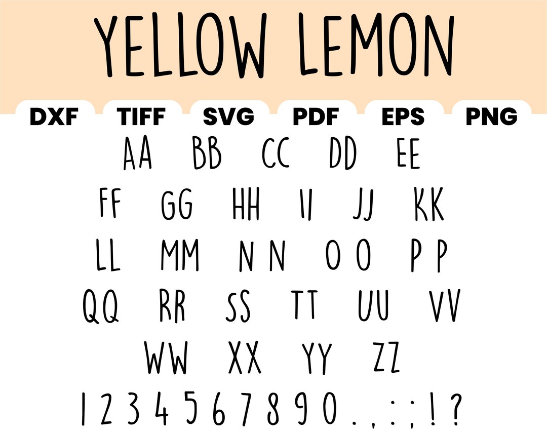 Yellow Lemon, Fonts, Handwriting Fonts, Handwritten Fonts, Text Fonts ...