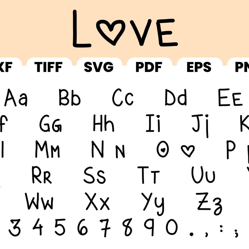 Love Font - Etsy
