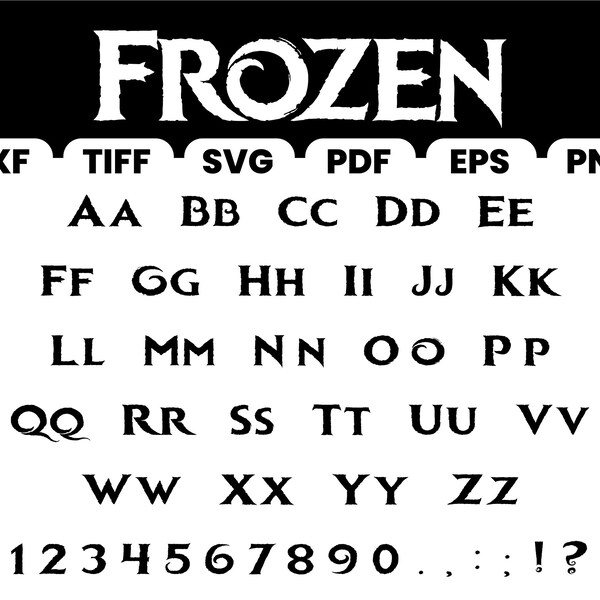 Frozen Font - Etsy