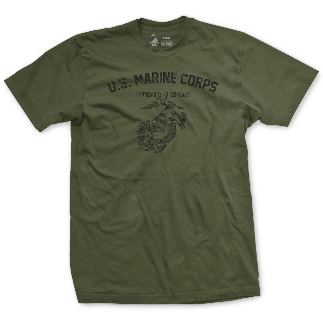 WW2 Vintage USMC Training OD T-shirt - Etsy