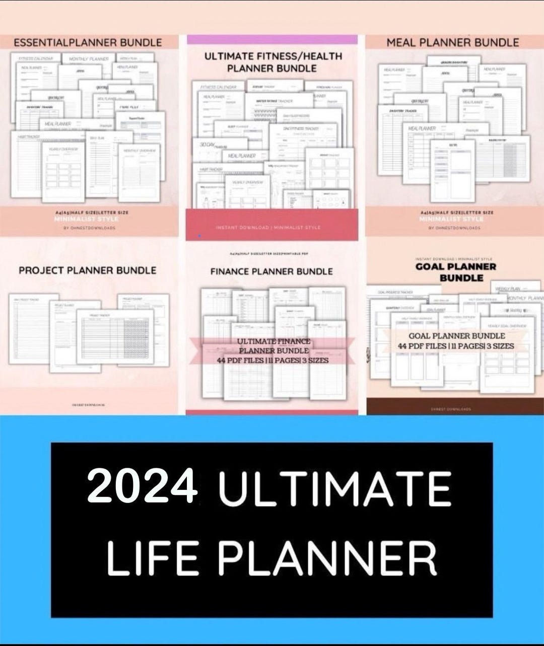 2024 Ultimate Complete Life Planner Bundle,printable Planner Bundle 6 ...