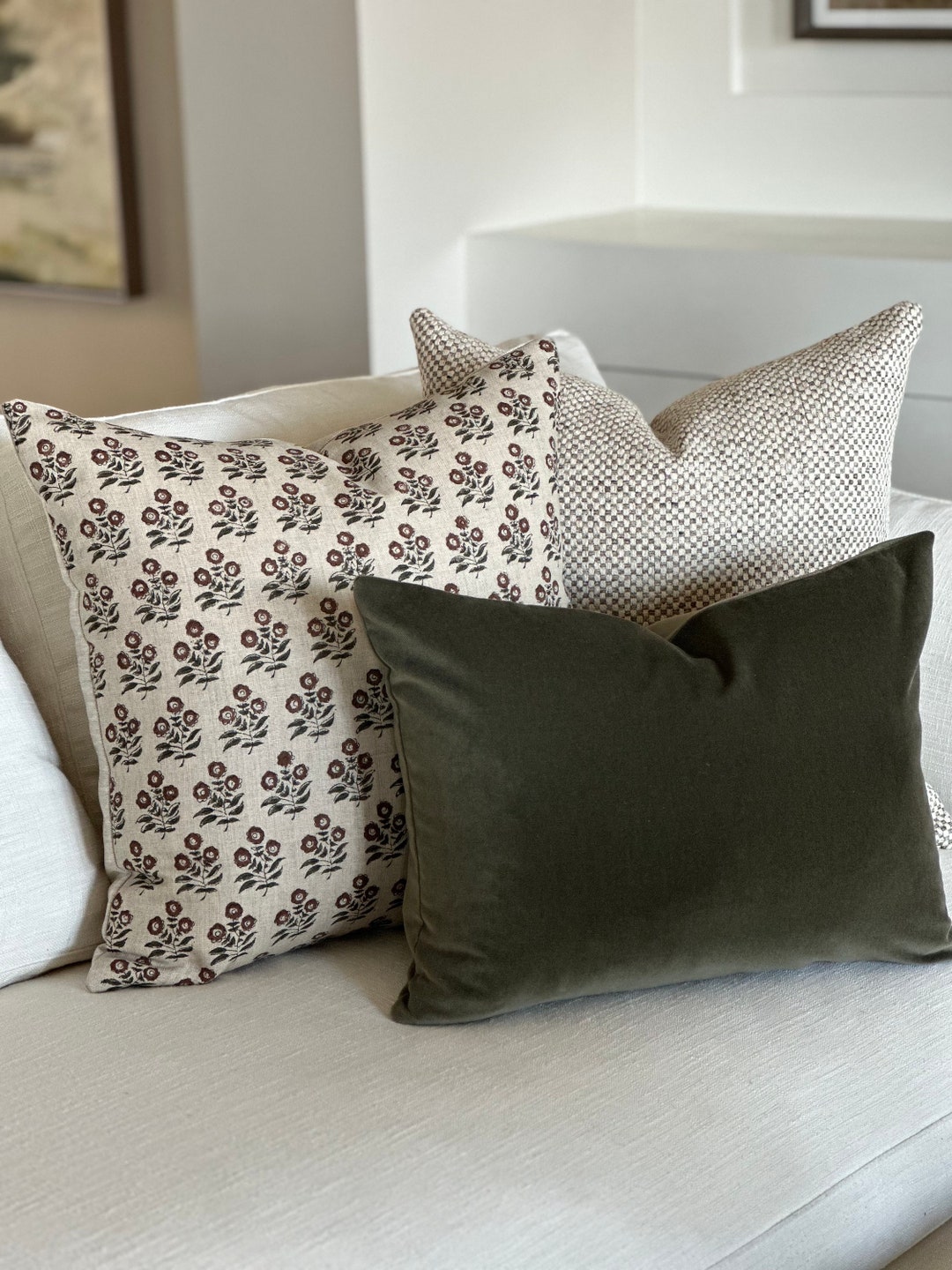 Three Pillow Cover Combination Set, Designer Pillow Collection ...